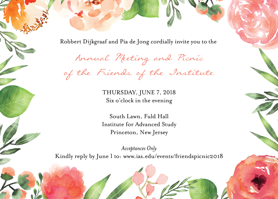 Friends Annual Meeting and Picnic - Events | Institute for Advanced Study