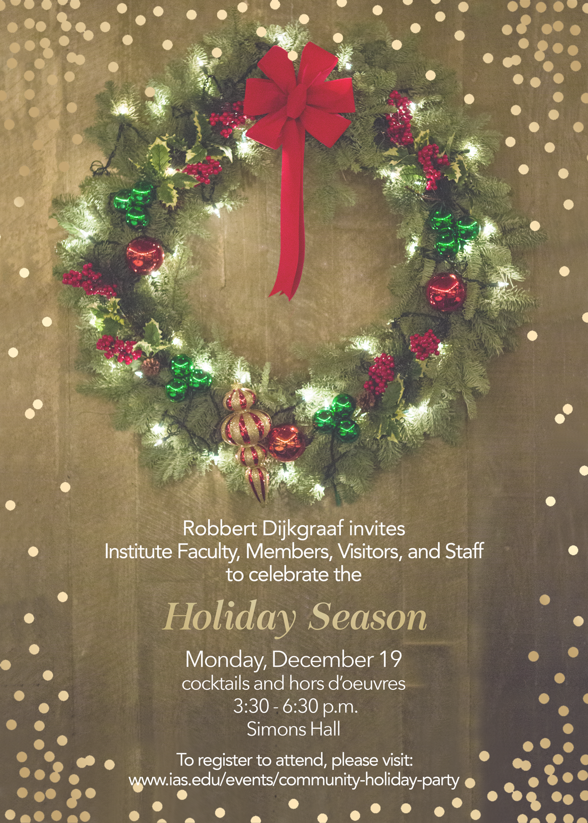 Community Holiday Party - Events | Institute for Advanced Study