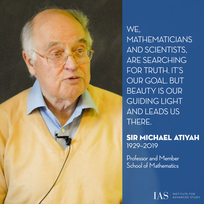 Sir Michael Atiyah, Celebrated Mathematician, Dies at 89 | Institute ...