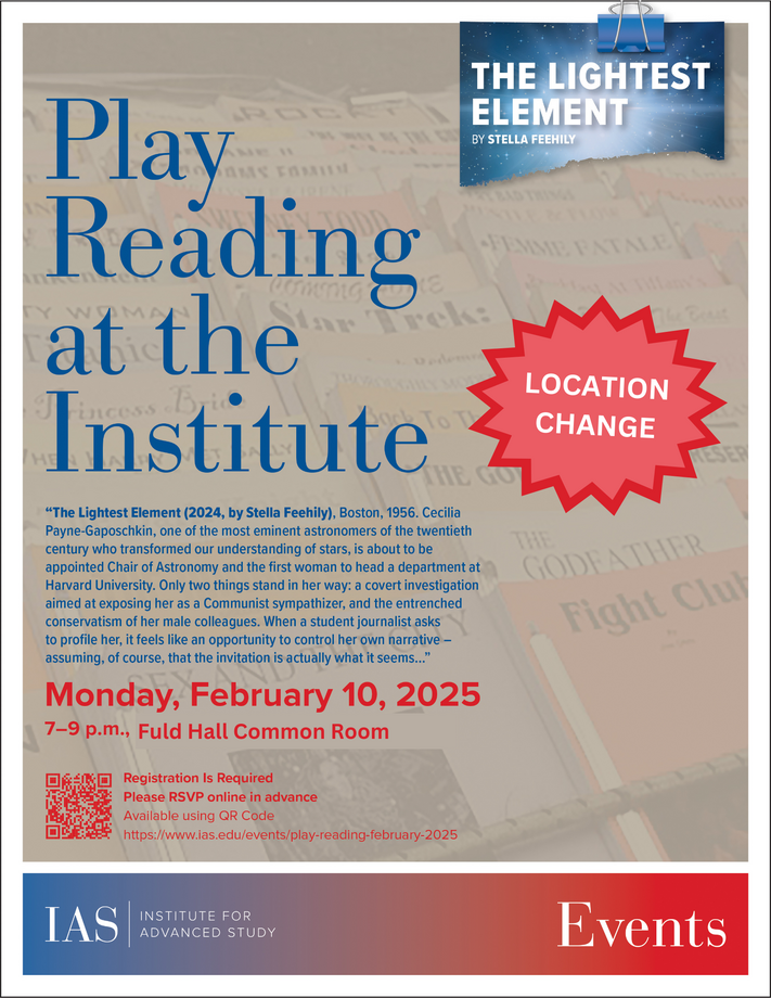 Play Reading at the IAS - Events | Institute for Advanced Study