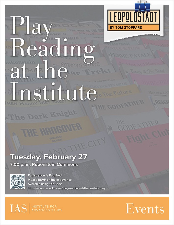 Play Reading at the IAS - Events | Institute for Advanced Study